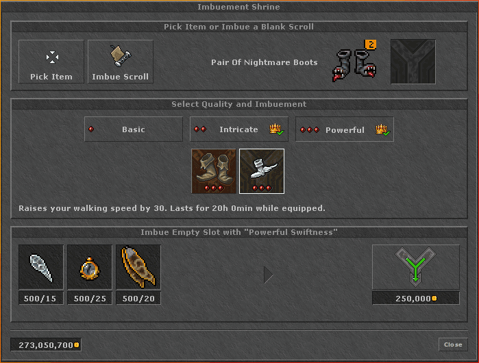Tradeable Imbuements - Tibia Routes Exp